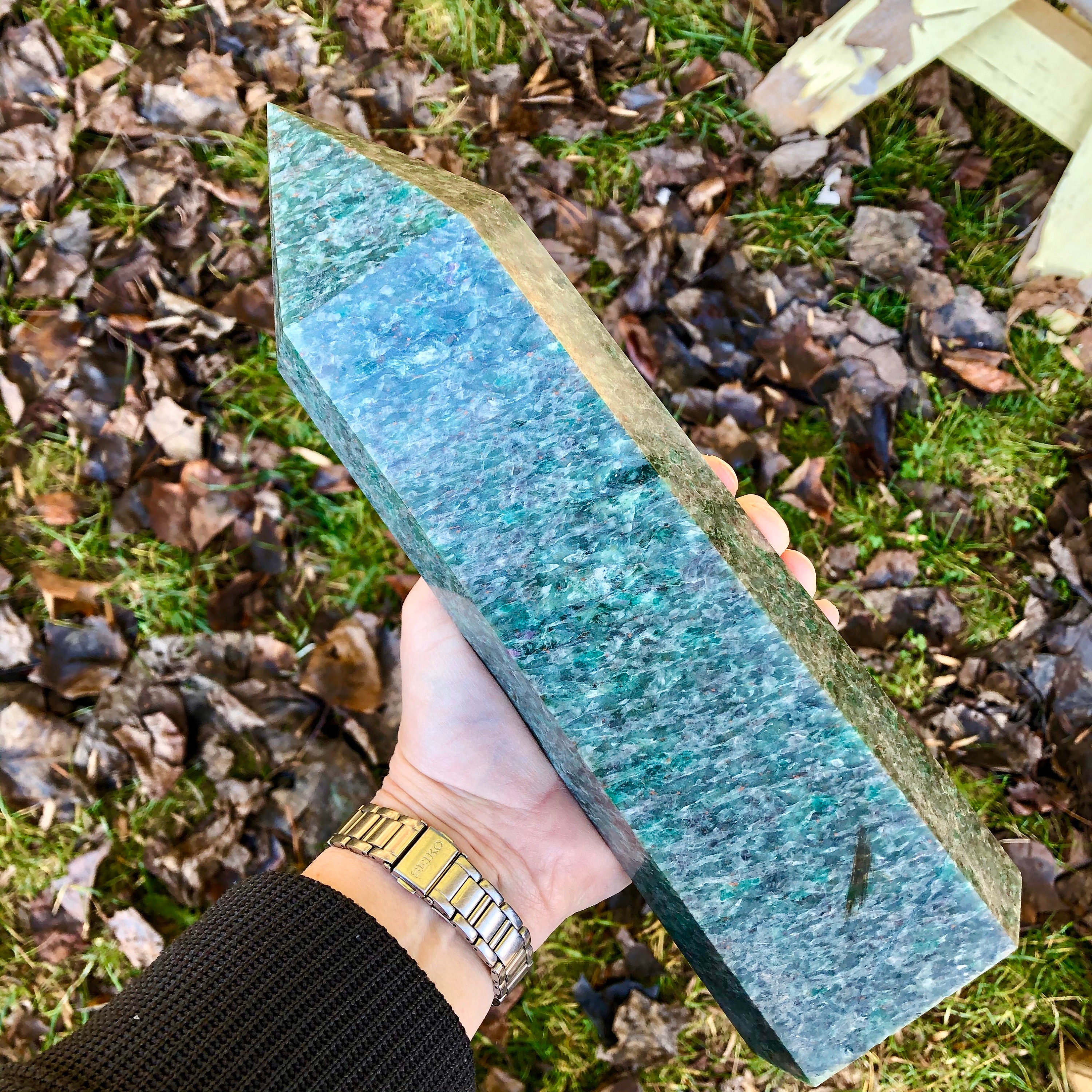 2864g Large Snowflake Jasper Obelisk Pillar Tower Point Stone Mineral ...