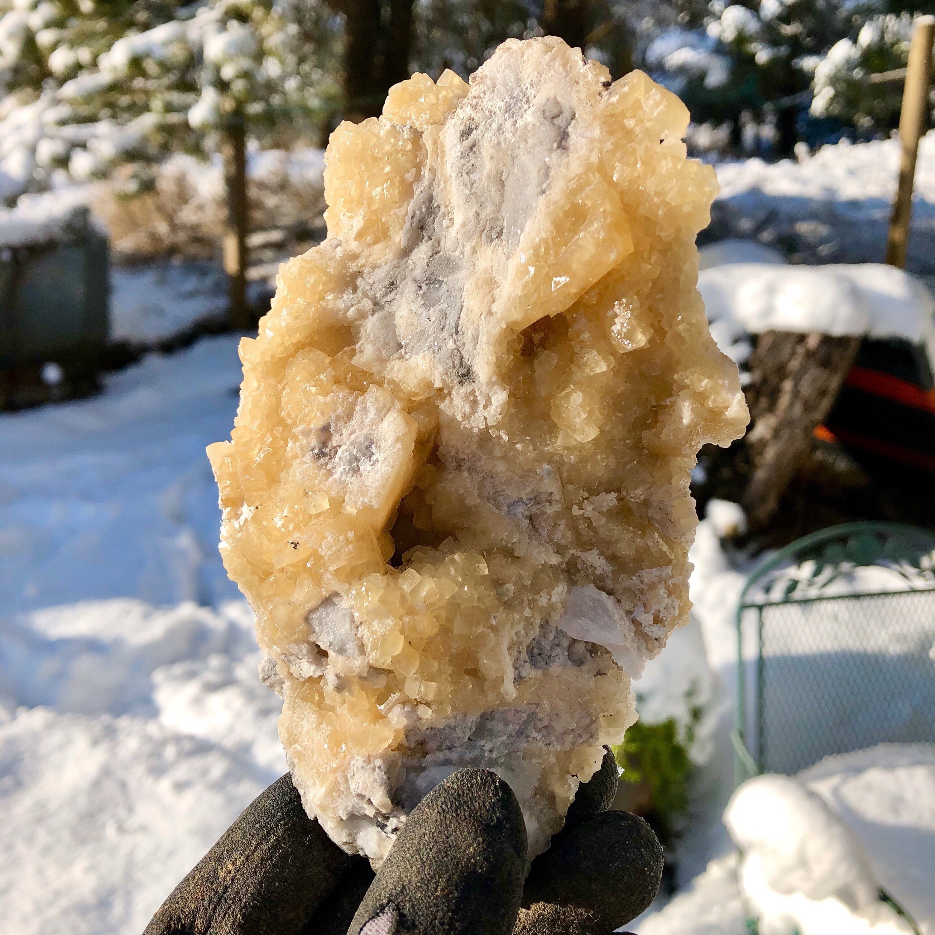 ON HOLD for DaNae 536g Yellow Cubic Fluorite On White Quartz And ...