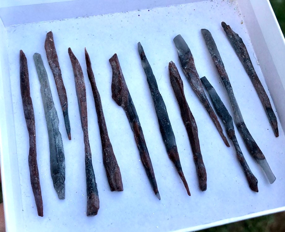 12 Obsidian Needles naturally formed very sharp Obsidian Specimens