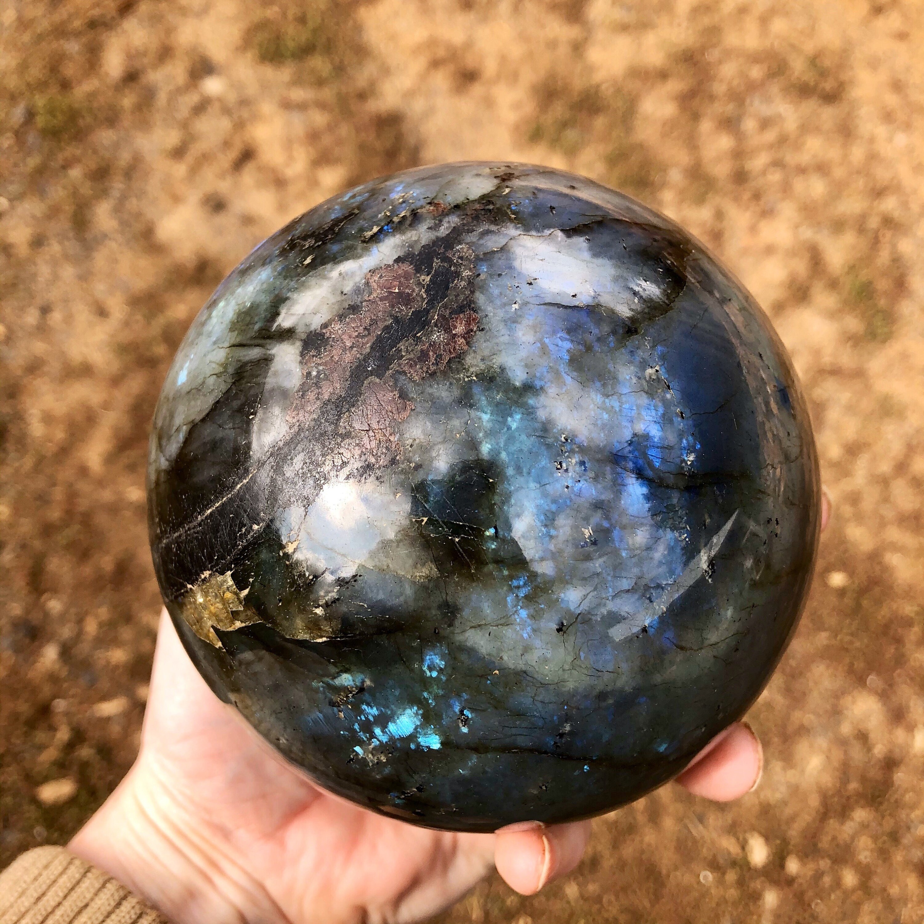 107mm Labradorite Sphere Ball Orb Large Specimen