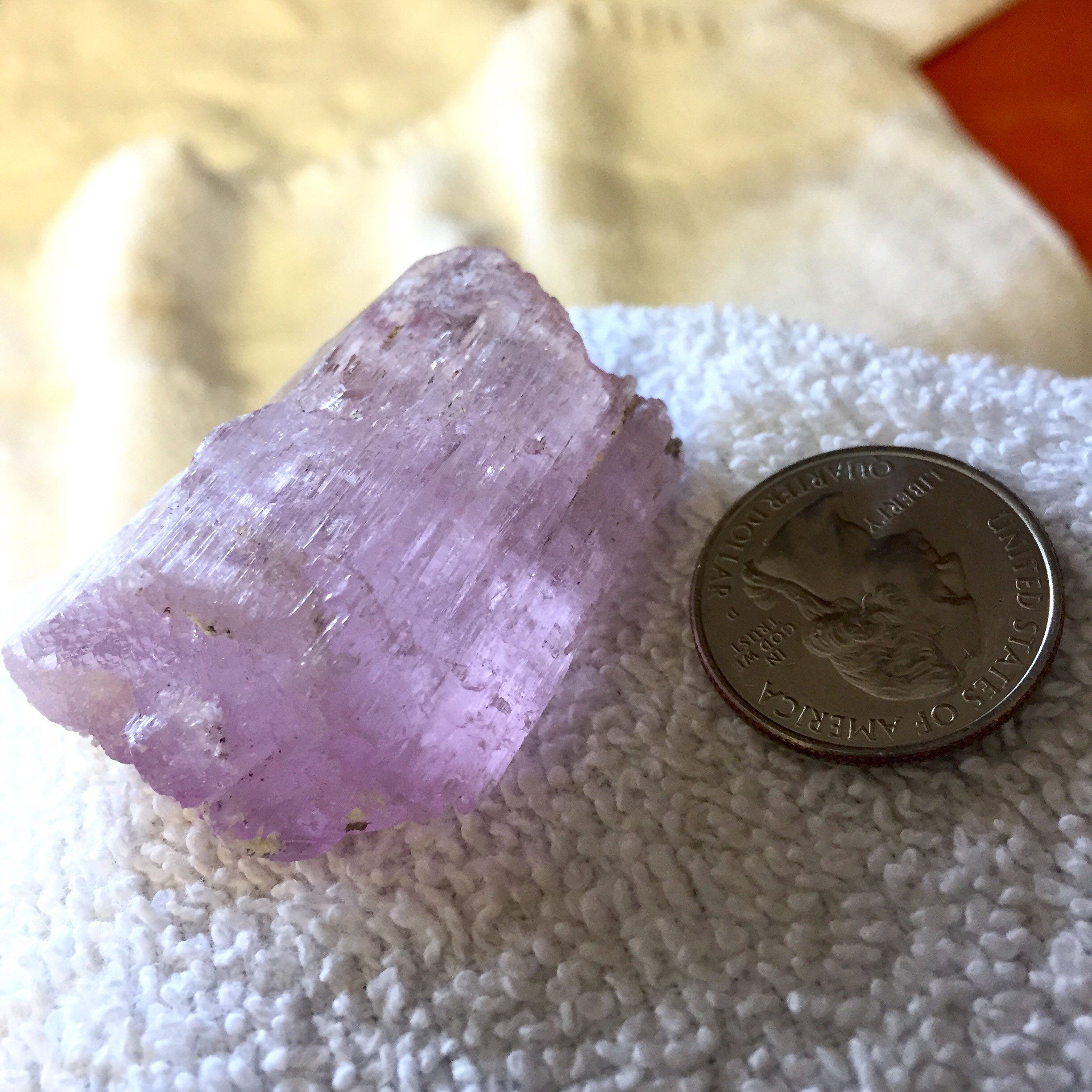 Large Kunzite Crystal Specimen