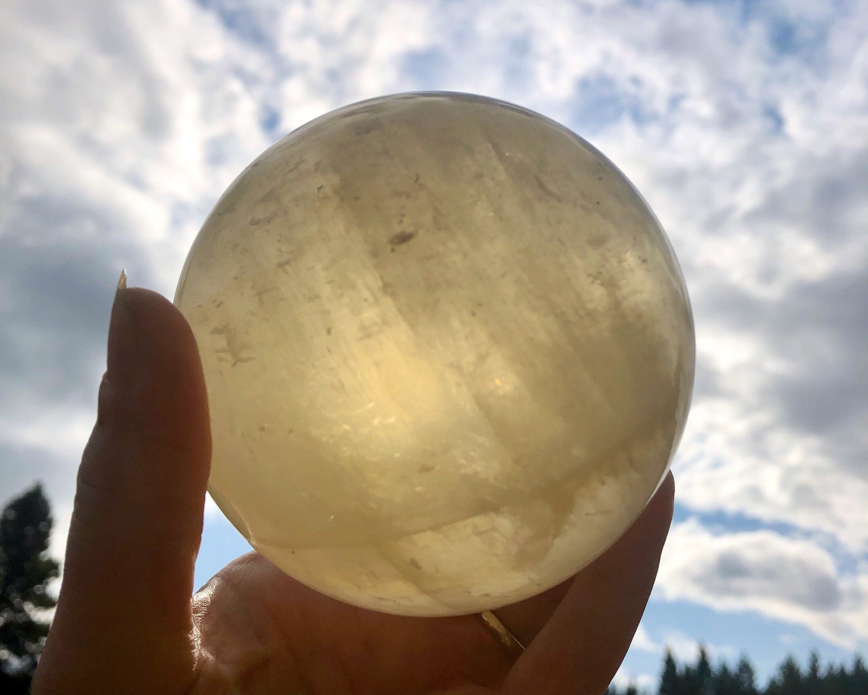 87mm Citrine Quartz Sphere Orb Ball Crystal Large Specimen