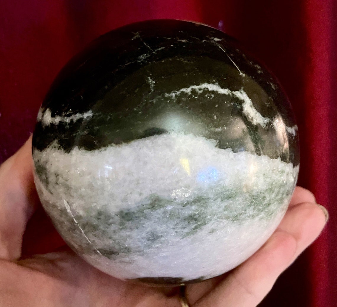 91mm Yin Yang Stone Aka Tai Chi Jasper Sphere Orb Ball Mineral - Etsy