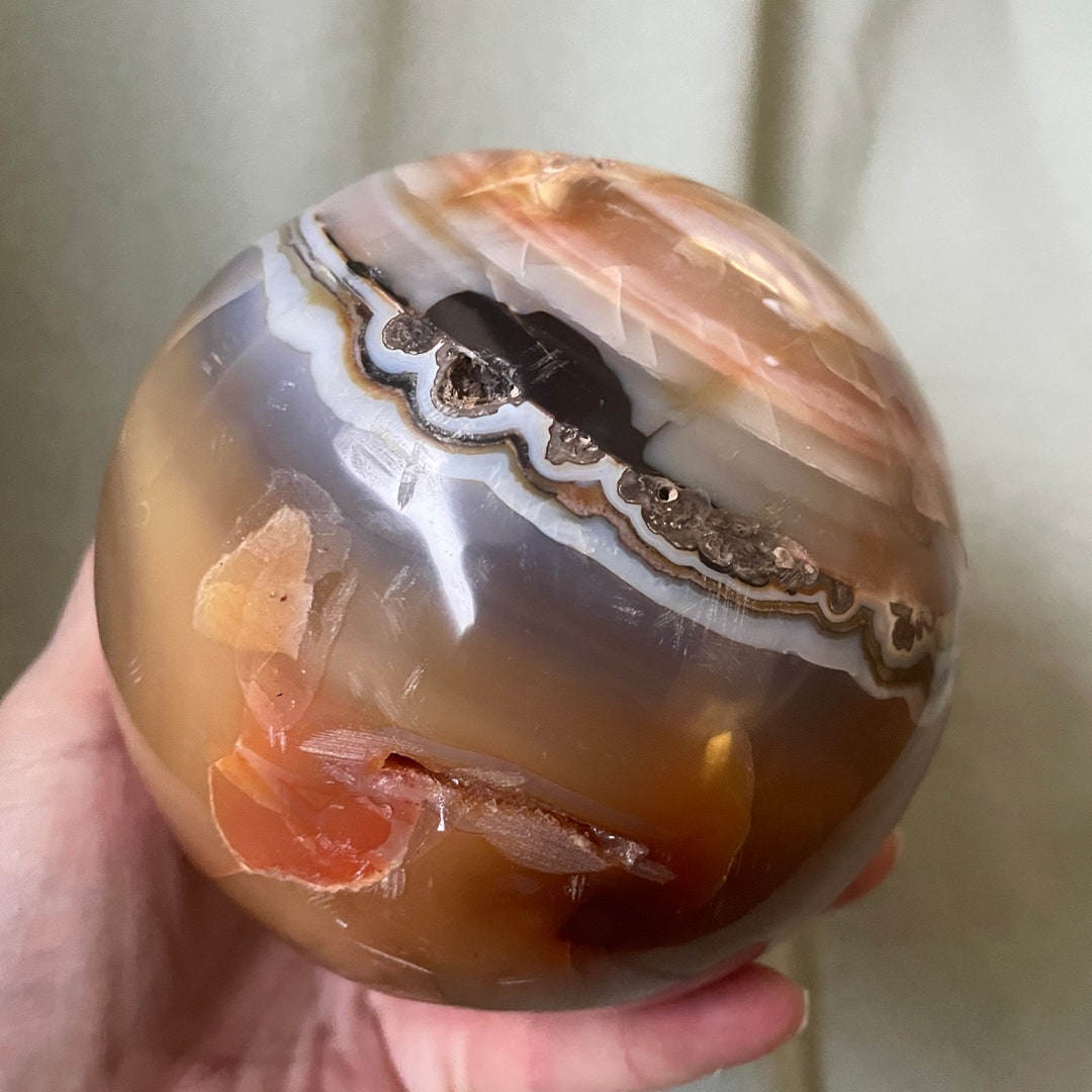 106mm Carnelian Agate Sphere Orb Ball - Etsy