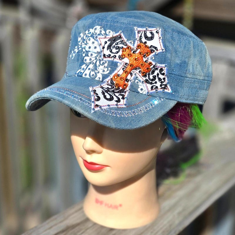 Bling Cross Hat - Etsy