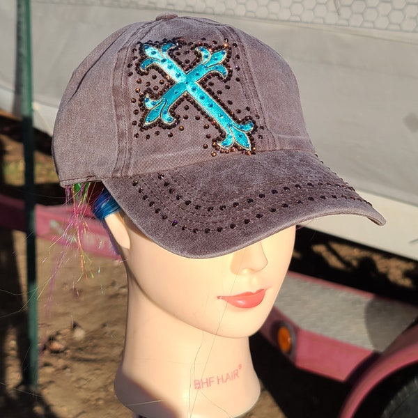 Bling Cross Hat - Etsy