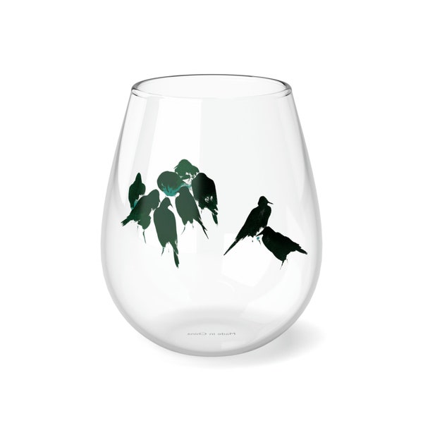 Crow Wine Glass - Etsy