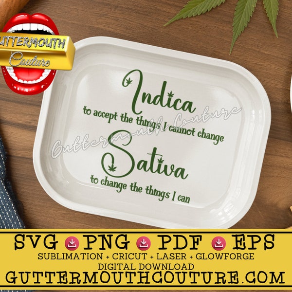 Sativa Indica Svg - Etsy