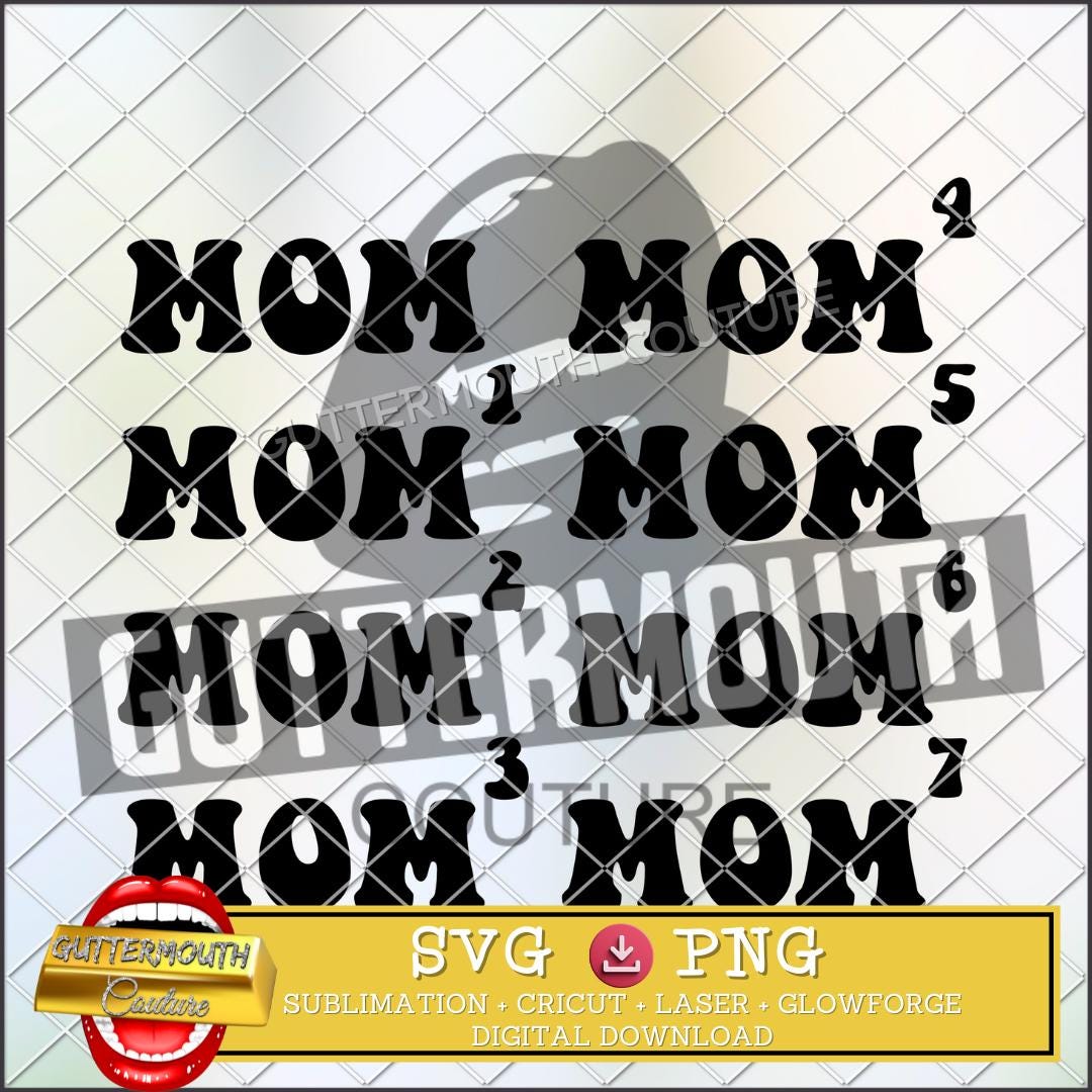 Mom Squared SVG/PNG Bundle: Mother's Day Sublimation Design (digital ...