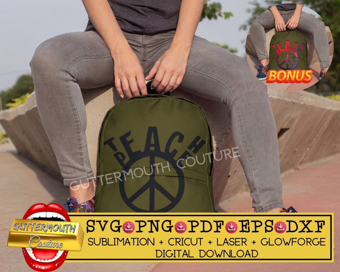 Peace Sign Svg/png: Teach Peace Sublimation Design (digital Download ...