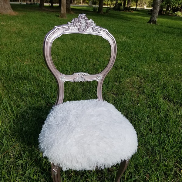 White Vanity Chair - Etsy