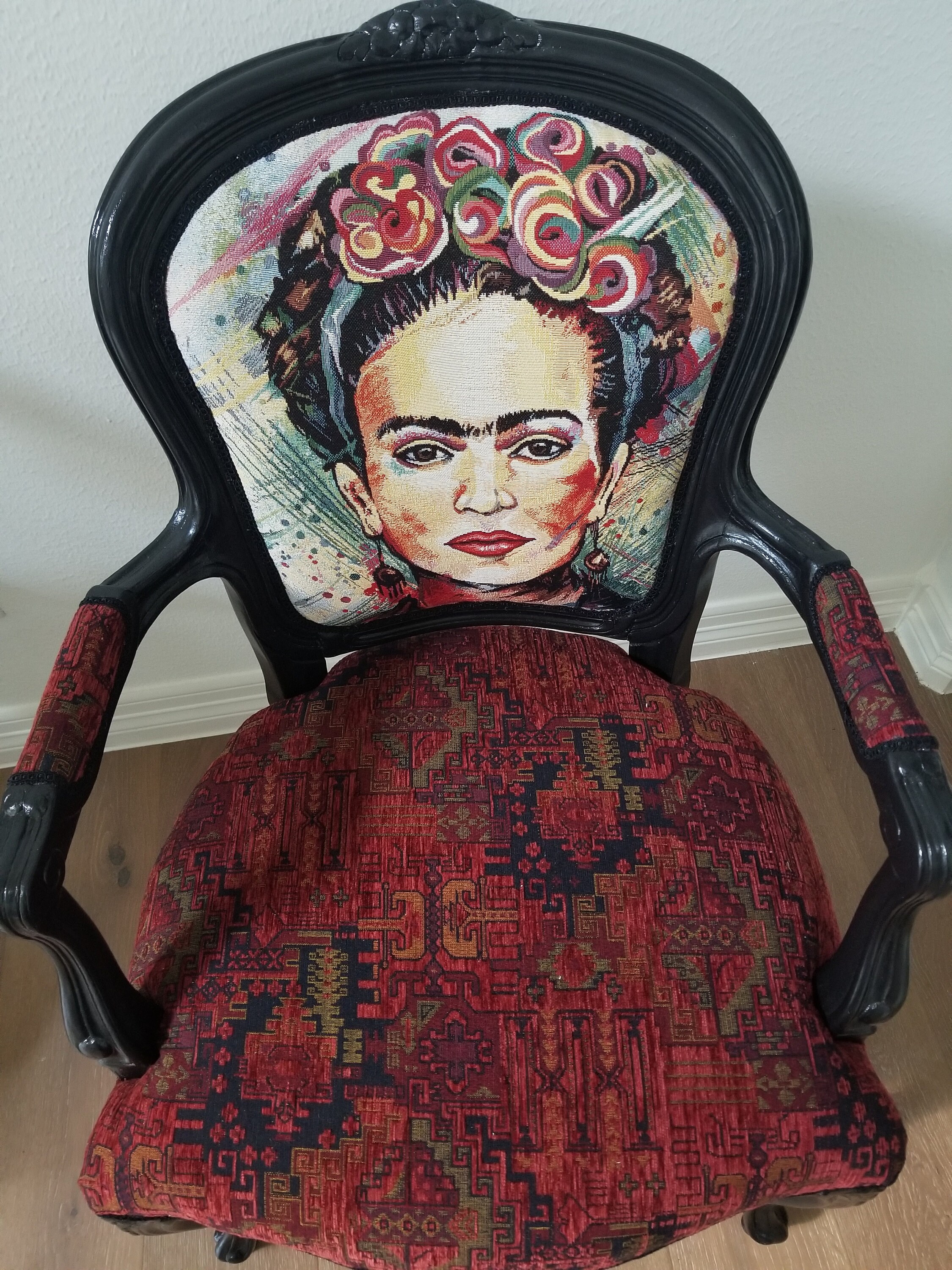 Hand-painted Frida Kahlo Chair: Mexican Folk Art Accent Seating ...