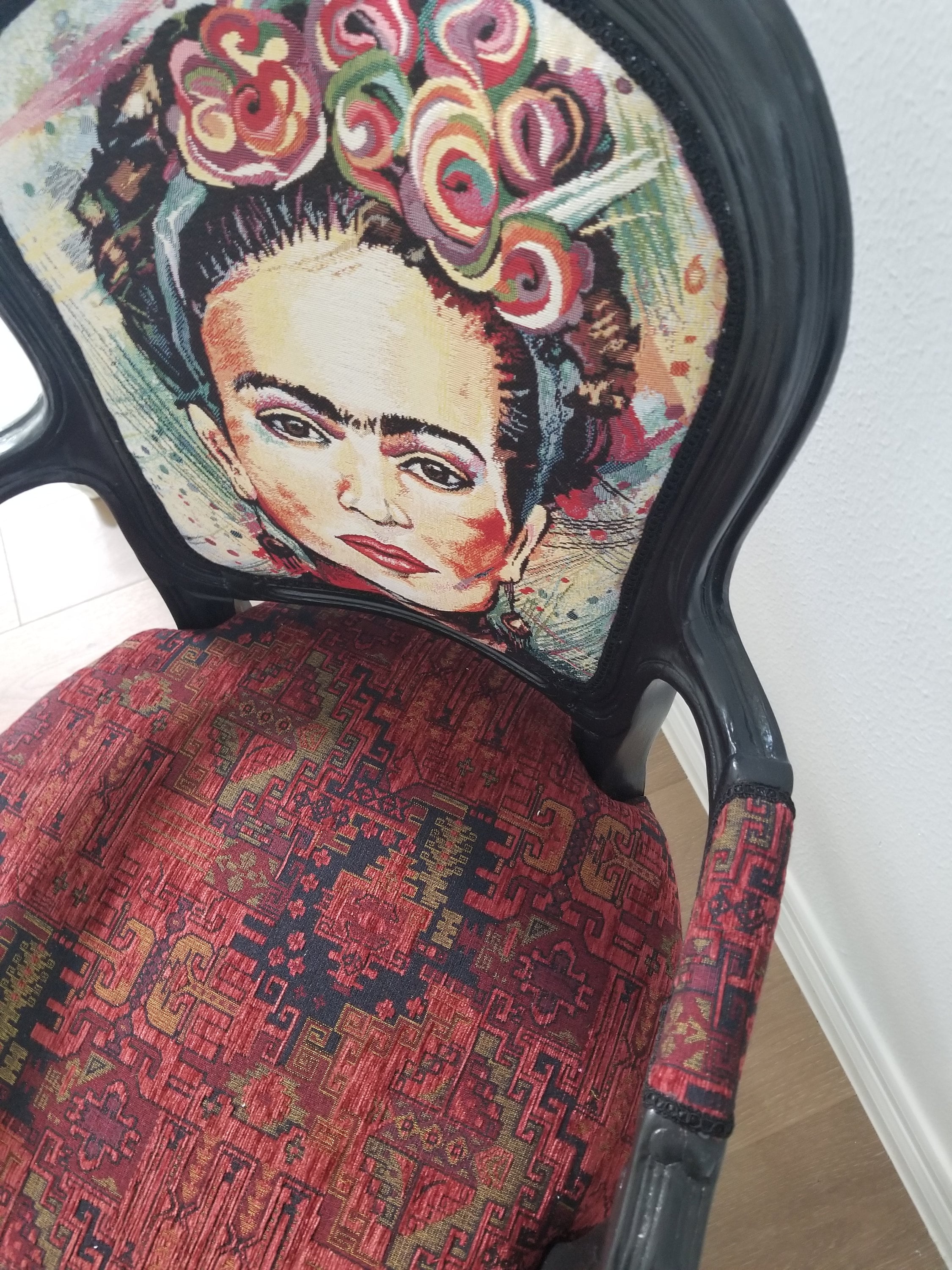 Hand-painted Frida Kahlo Chair: Mexican Folk Art Accent Seating ...