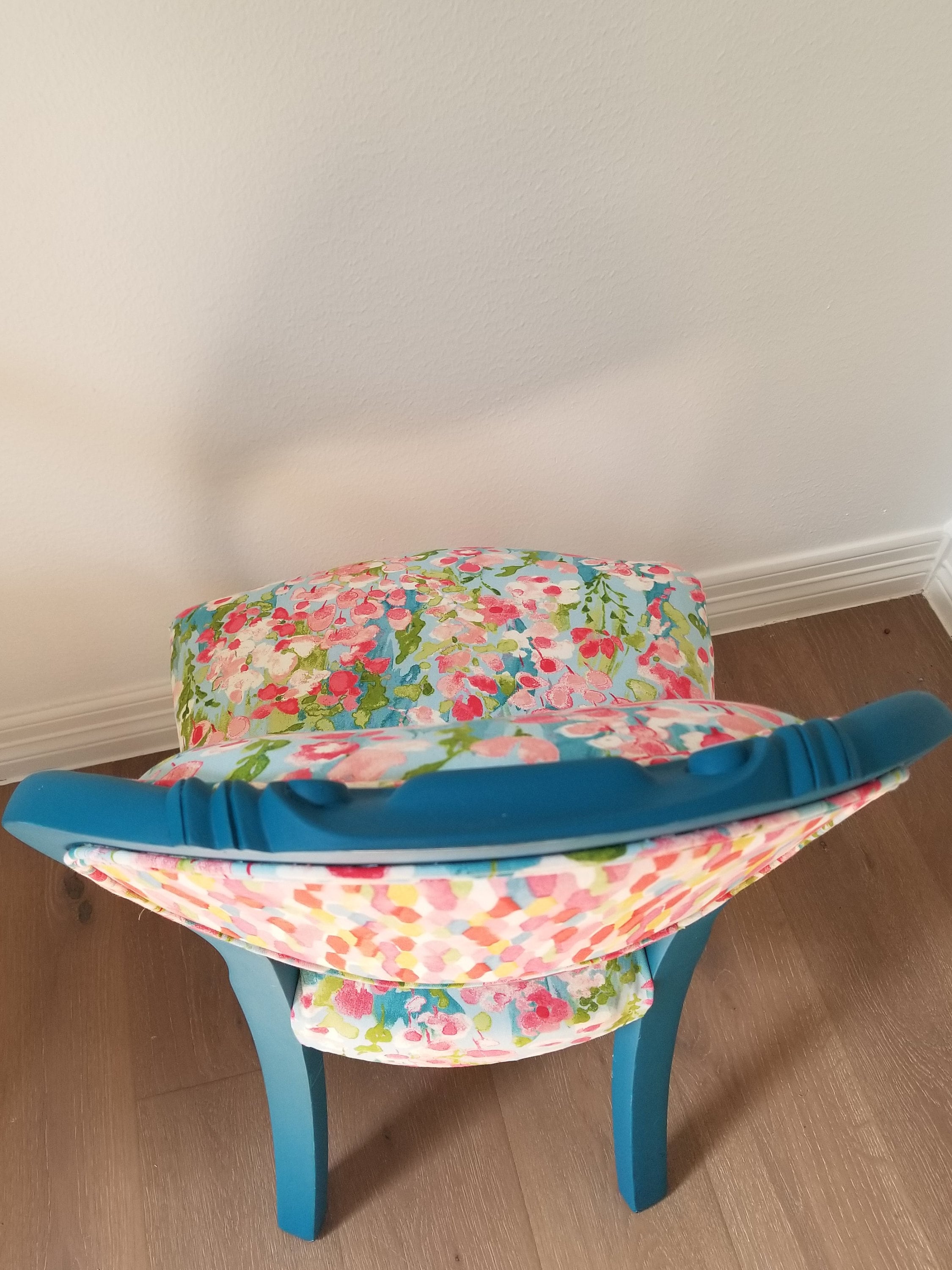 Simple Deep Turquoise Frame With Bright Flower Fabric in Various Hues ...