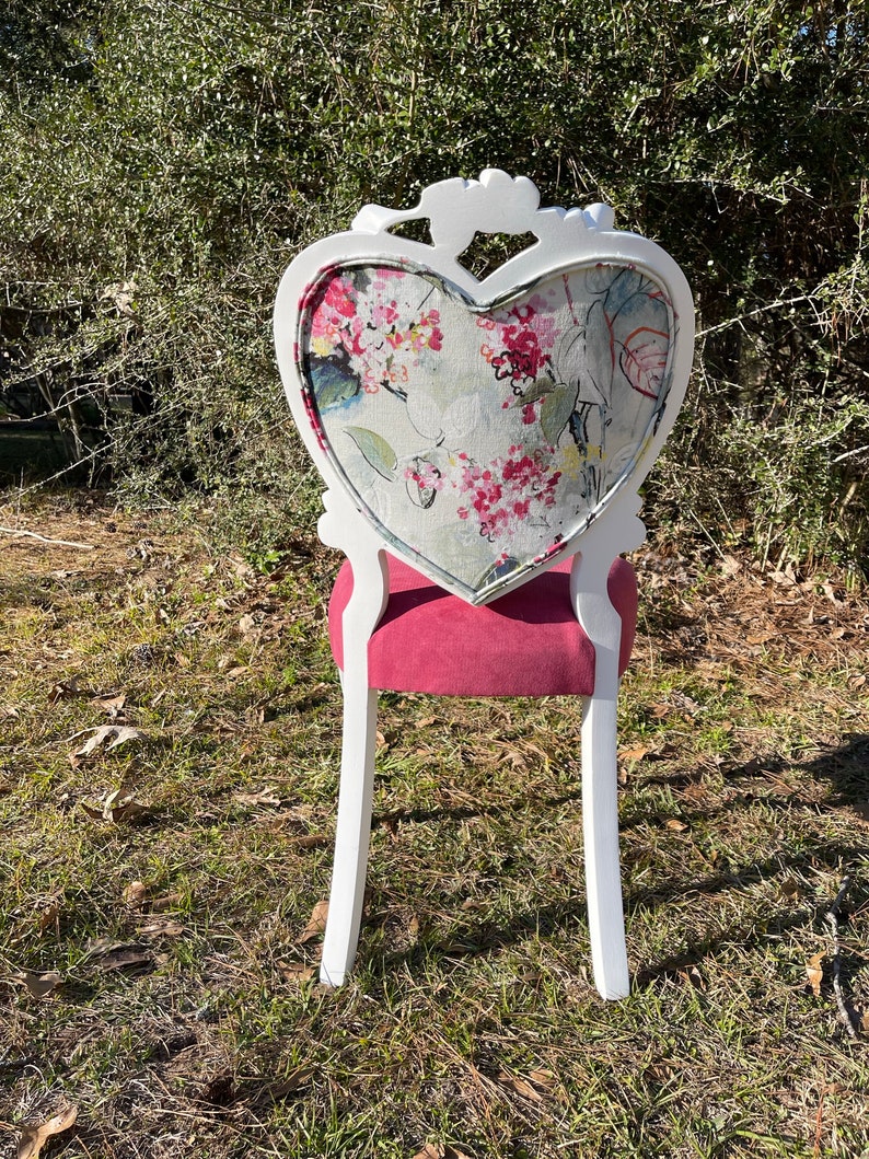 Customizable Heart Shaped Chair | One Left | Romantic Vintage Accent ...