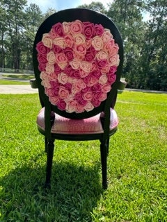 Pink Eclectic Chair With Modern Flower Fabric and - Etsy