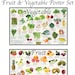 Fruit & Vegetable Chart Poster Pack (set of 2) / Includes 1 Fruit ...