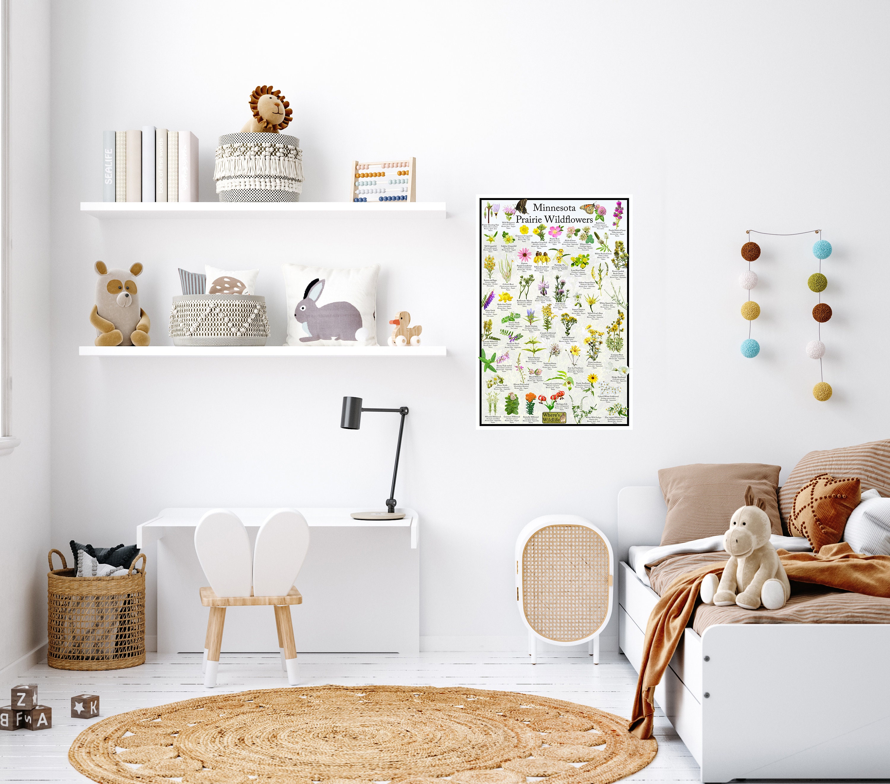 Minnesota Prairie Wildflowers Nature Poster / State Wildflower - Etsy