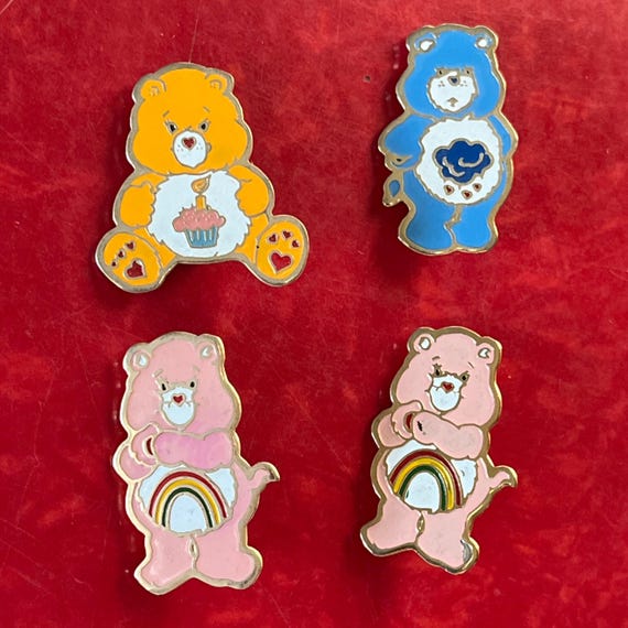 1983 Care Bear Enamel Pins, Choose Birthday Bear, Gru… - Gem