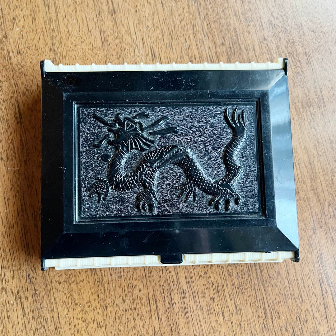 Dragon Embossed Hard Plastic Box, Sewing Box, Thread Organizer, Mid ...
