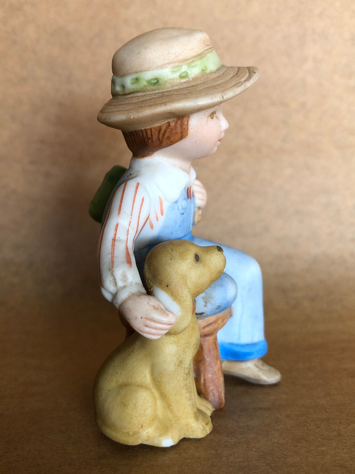 Robby Hobbie W/ His Dog, "happy Yesterdays" Porcelain Figurine, as Is ...