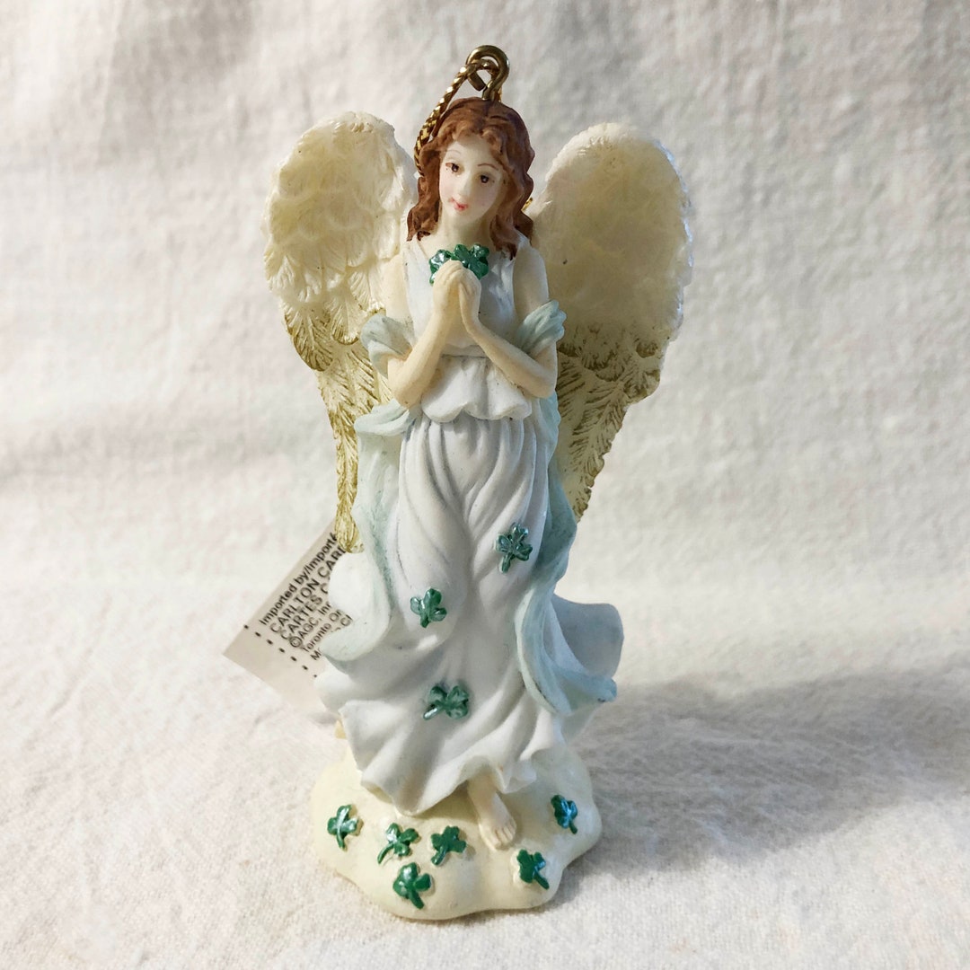Angel Ornaments Strewn With Shamrocks, Irish Angels, Seraphim, Carlton ...
