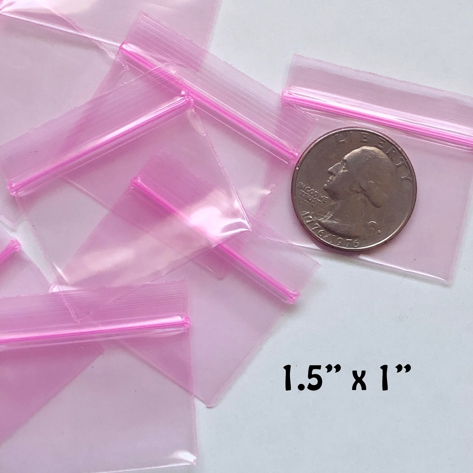 200 Resealable Mini Baggies, Pink, Blue, Green, Apple Bags, Several ...