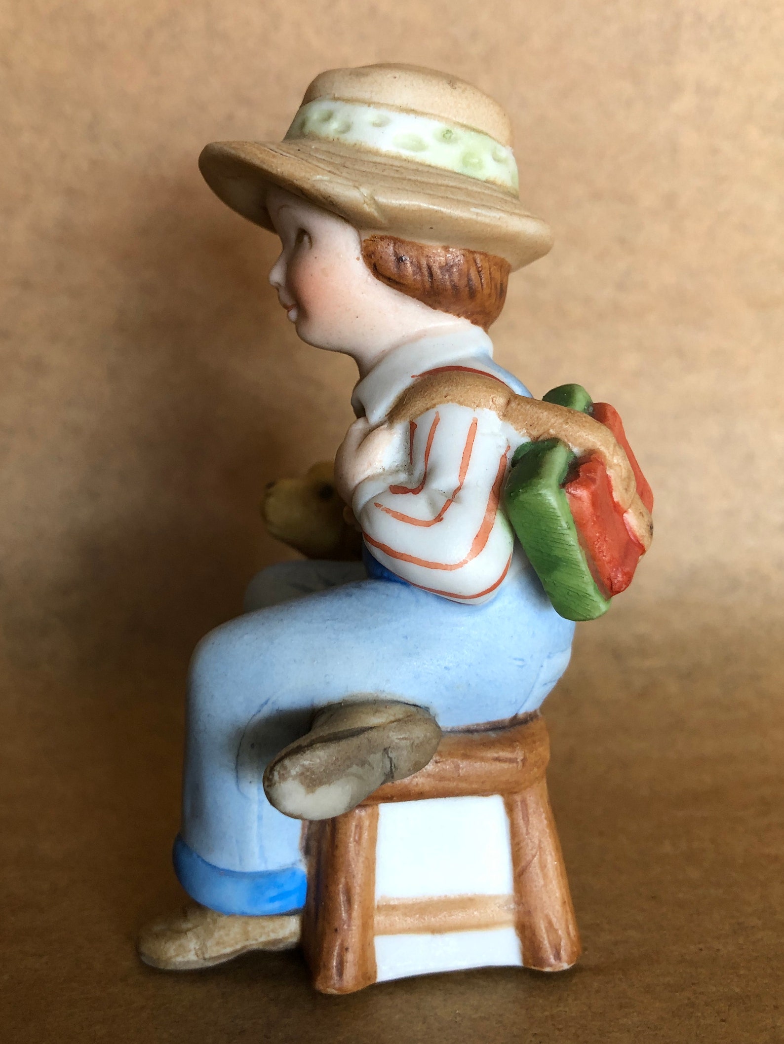 Robby Hobbie W/ His Dog, "happy Yesterdays" Porcelain Figurine, as Is ...