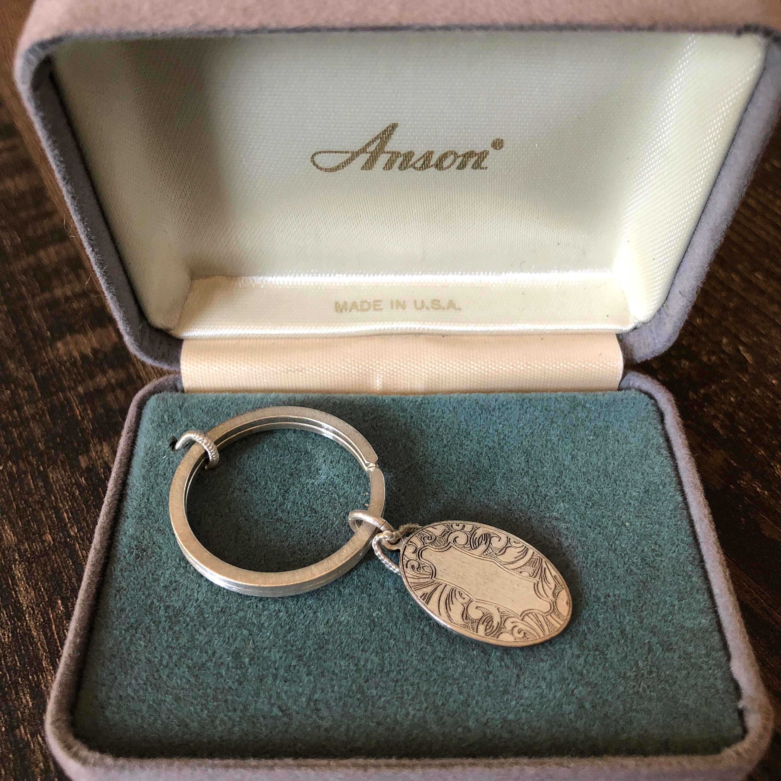 Anson Sterling Key Ring Original Gift Box Made in USA NOS - Etsy
