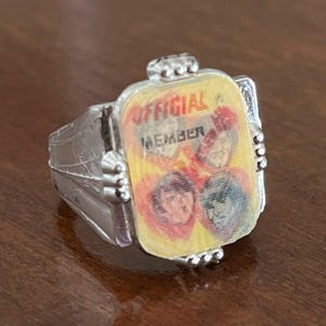 Monkees Keyring, Pin & Flicker Ring, Peter Tork, Micky Dolenz, Davy ...
