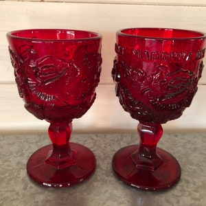 Madonna Inn 9 Oz WATER Goblets Wild Rose Flat Rose Madonna - Etsy