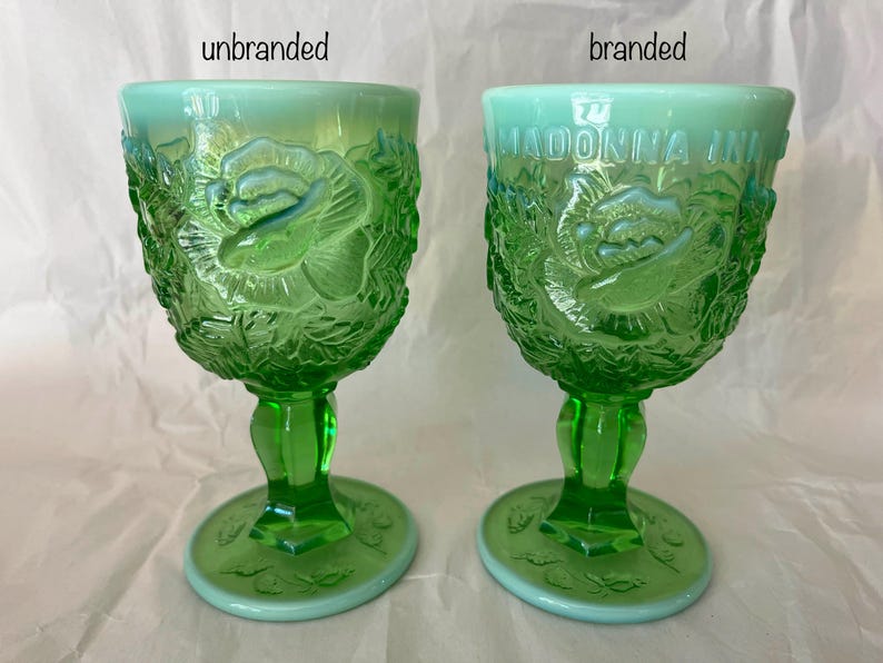 Madonna Inn Water Goblet, Wild Rose Embossed Glass, 9 Oz - Etsy