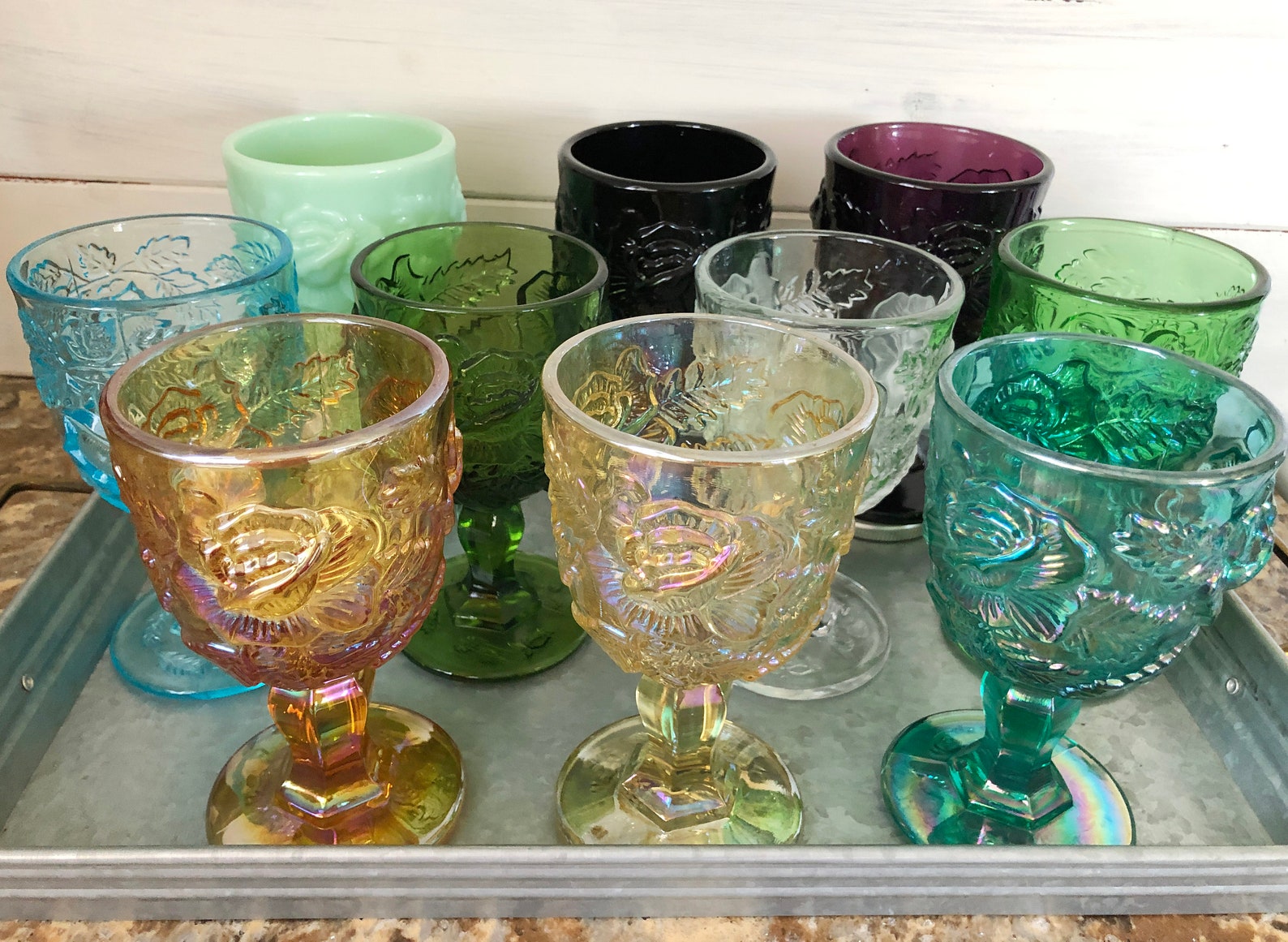 Madonna Inn 9 Oz WATER Goblets Wild Rose Flat Rose Madonna - Etsy