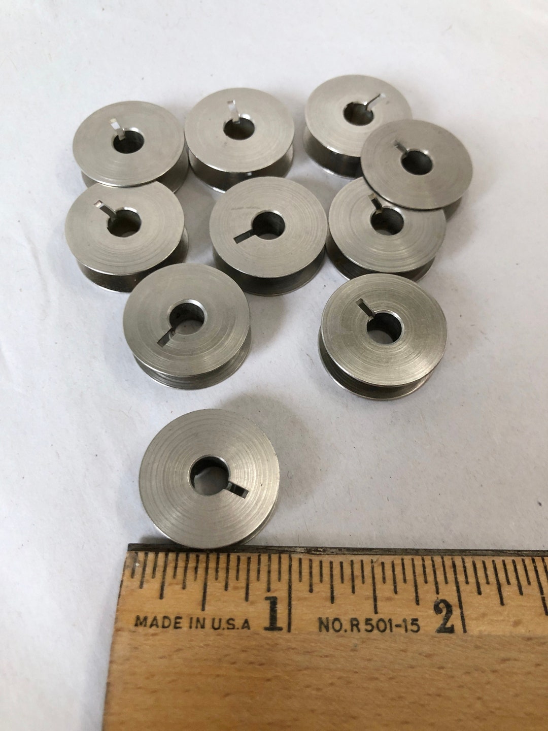 Slotted Metal Bobbins, Pack of 10 - Etsy