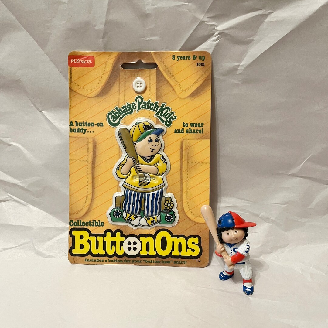 Cabbage Patch Kids Buttonons, MOC, Baseball, 1984, Playskool - Etsy