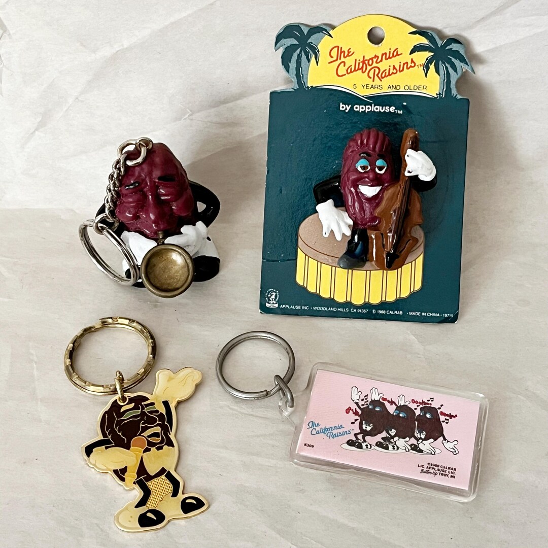 California Raisins Lot, Lapel Pin, Key Rings, Keychain - Etsy