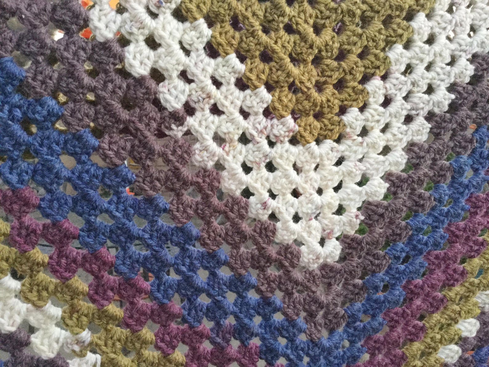Granny Square Triangle Shawl, Handmade, Crochet, Wrap, Made in ...