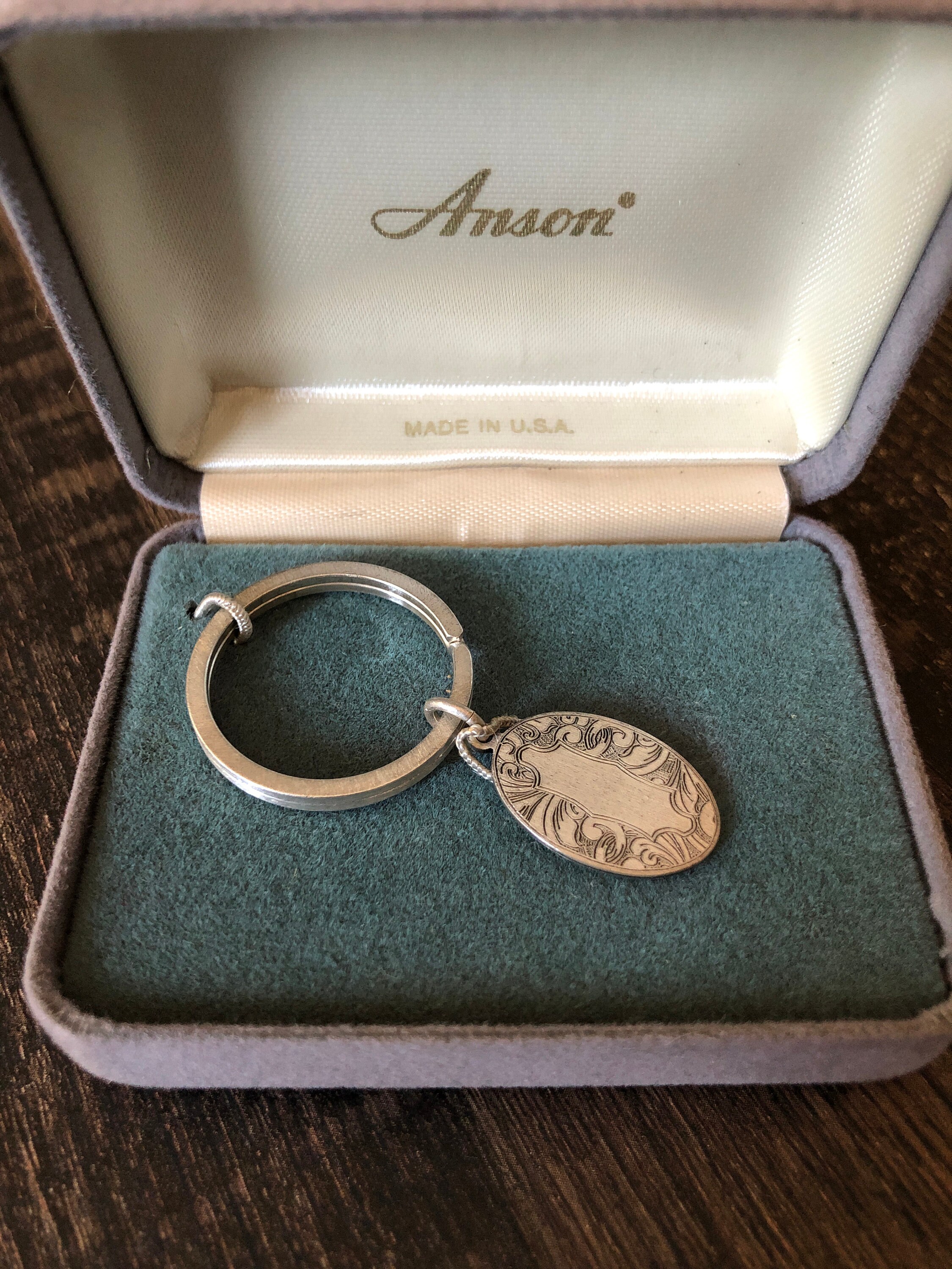 Anson Sterling Key Ring Original Gift Box Made in USA NOS - Etsy