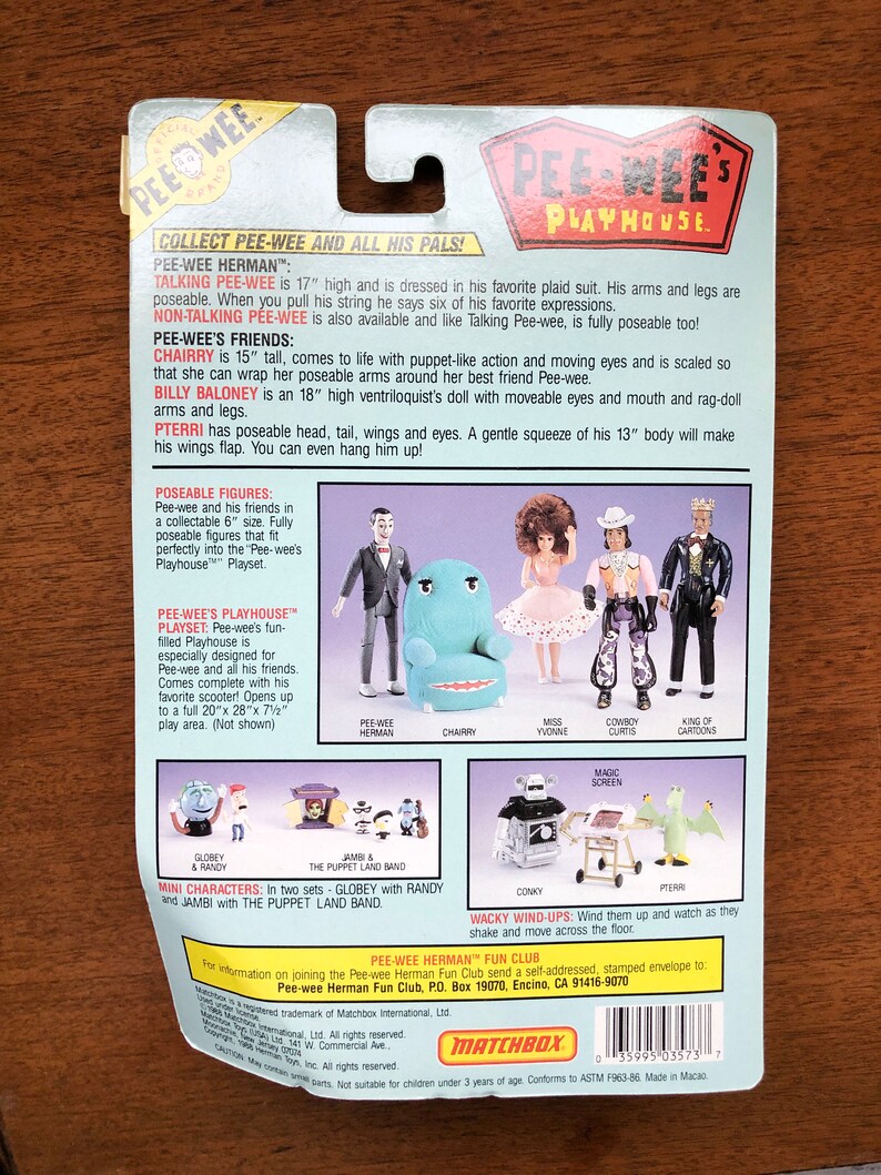 Magic Screen Wind-up Toy Pee Wee's Playhouse MOC Herman - Etsy