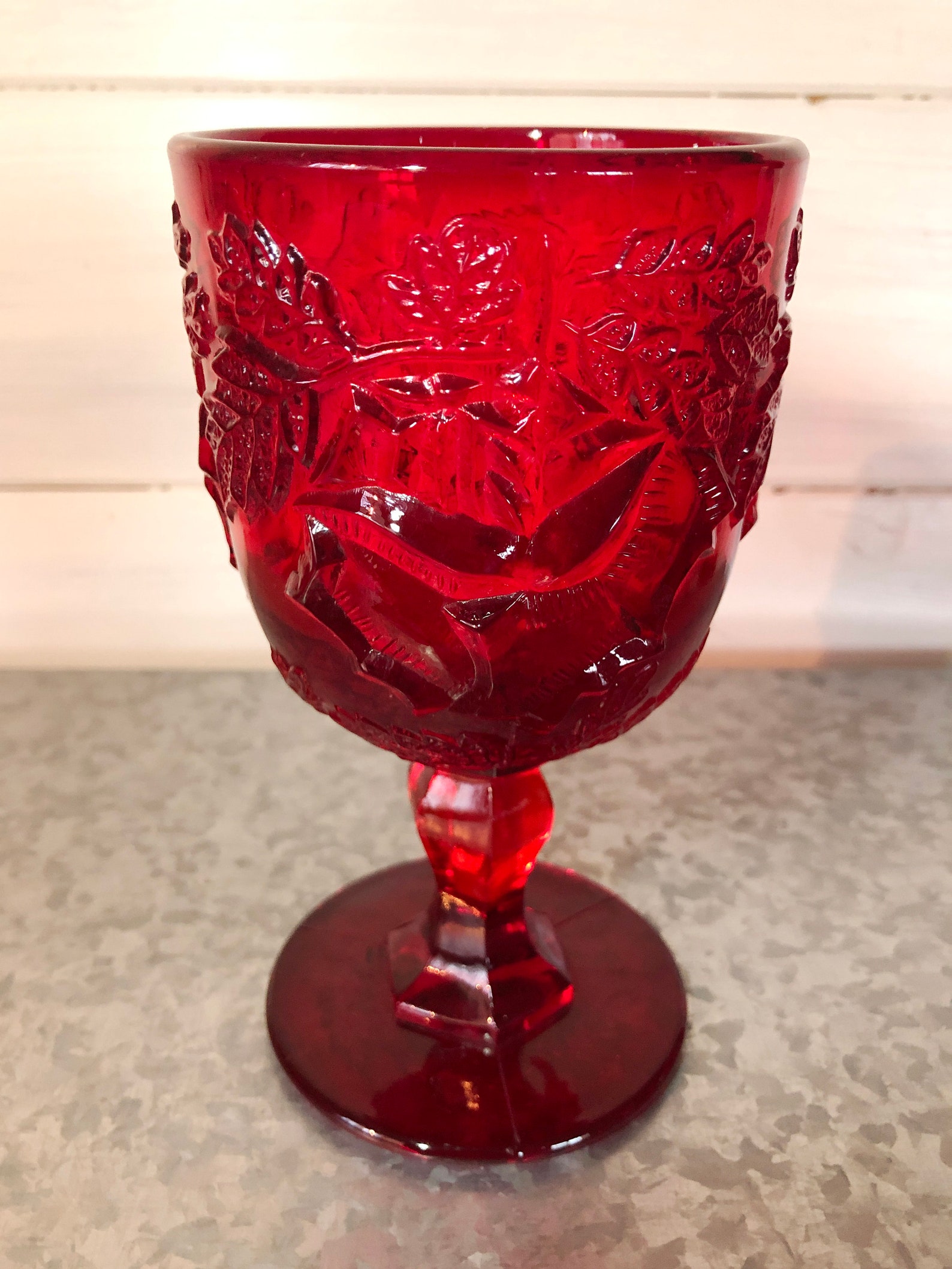 Madonna Inn 9 Oz WATER Goblets Wild Rose Flat Rose Madonna - Etsy