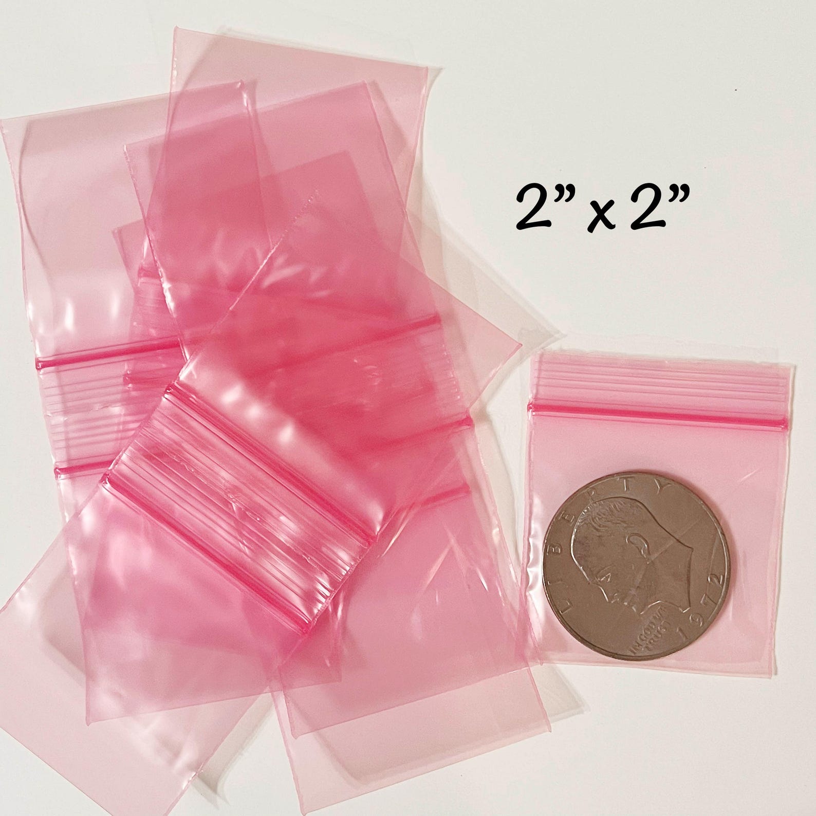 200 Resealable Mini Baggies, Pink, Blue, Green, Apple Bags, Several ...