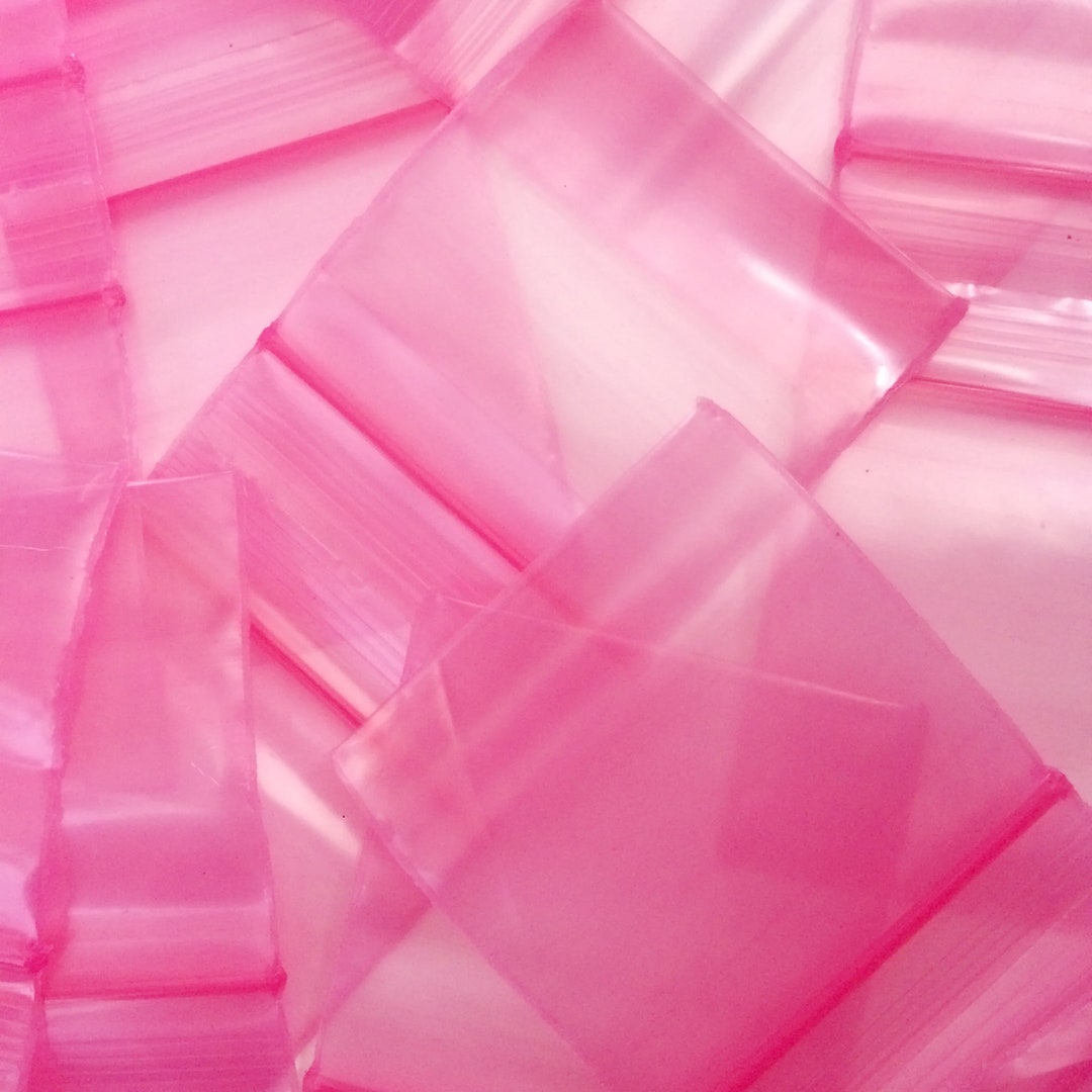 200 Resealable Mini Baggies, Pink, Blue, Green, Apple Bags, Several ...