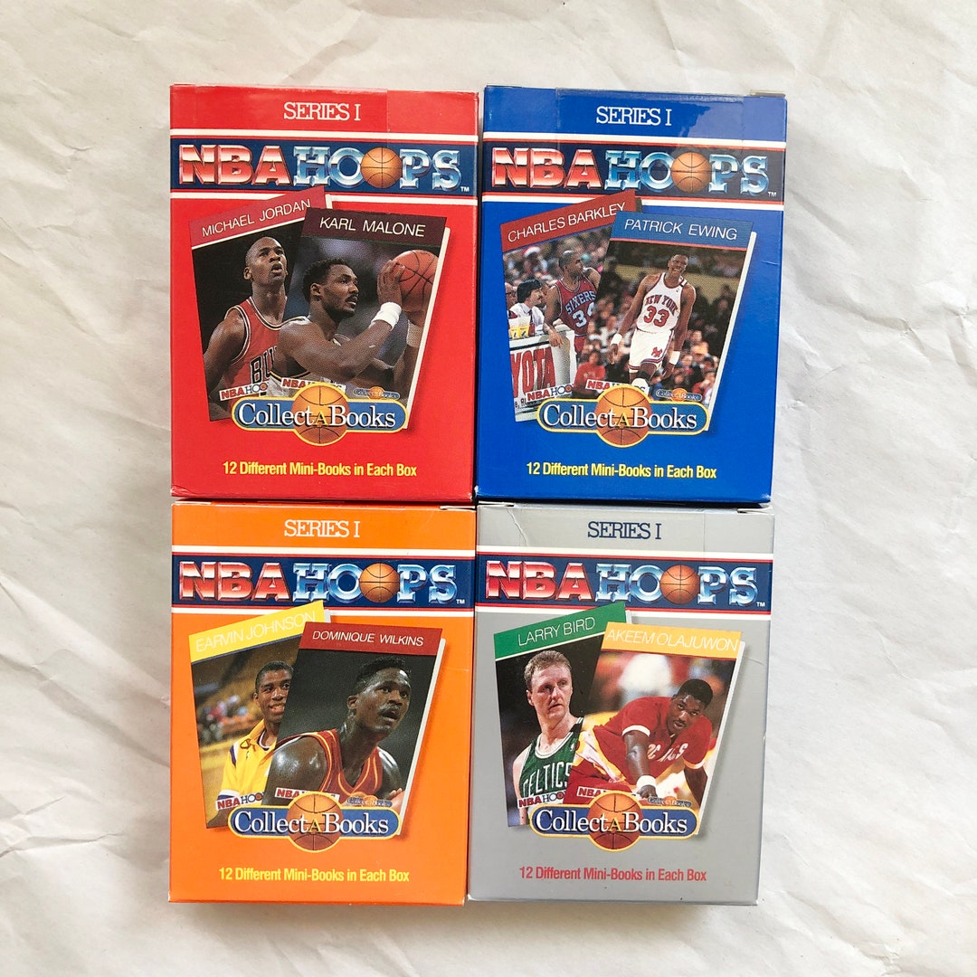 NBA Hoops Collect A Books, Series 1, Set/4, NRFB, 1990 - Etsy