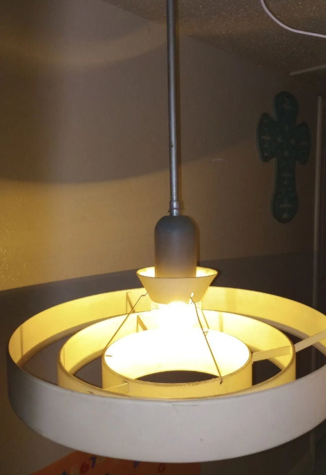 Mcm Kurt Versen Style Saturn 3 Ring Industrial UFO Light - Etsy