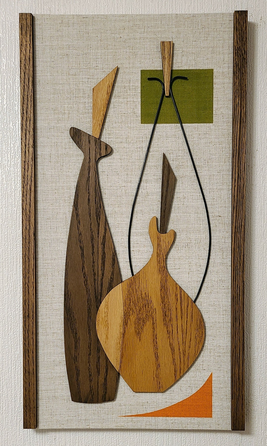 MCM Wall Art Panels, Mid Century Modern Wall Art, Linen Panels With ...