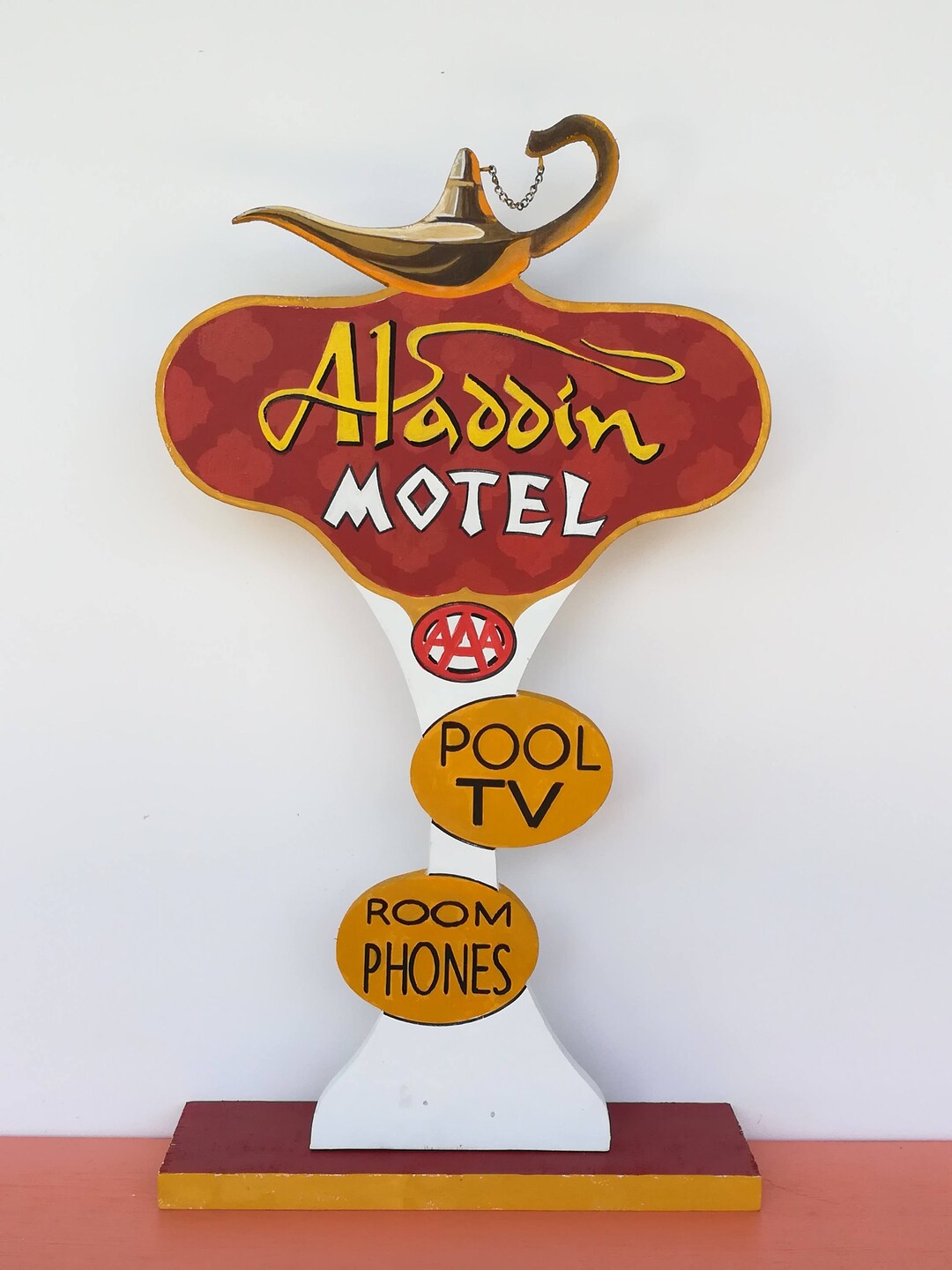 Aladdin Motel Rustic Retro Vintage Motel Sign, Hand Painted Mini Sign ...