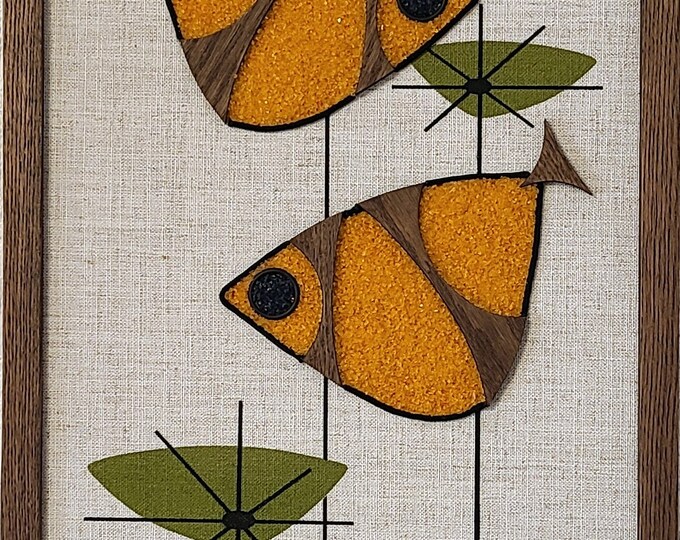 Gravel Art Fish, MCM Wall Art Panels, Fish, Gravel Art, Mid Century ...