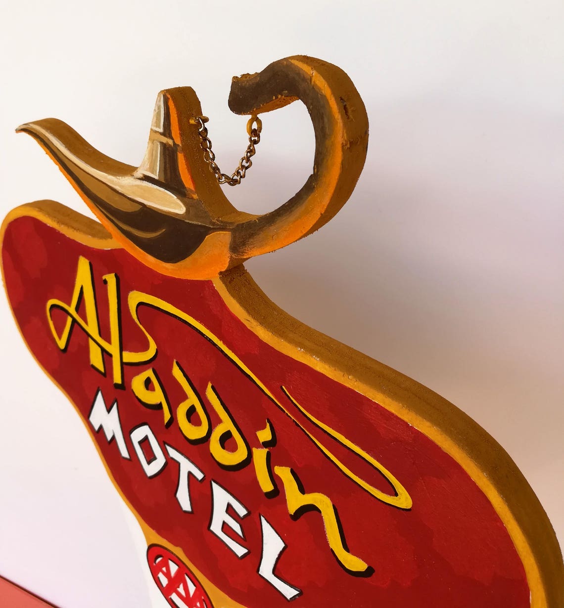 Aladdin Motel Rustic Retro Vintage Motel Sign Hand Painted - Etsy