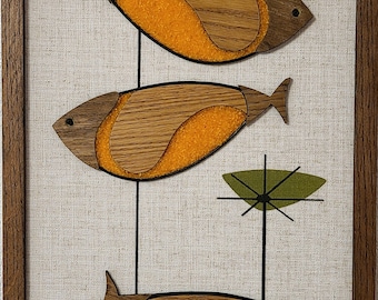Mid Century Fish Art - Etsy