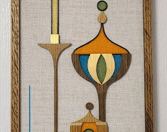 Mcm Wood Wall Art - Etsy